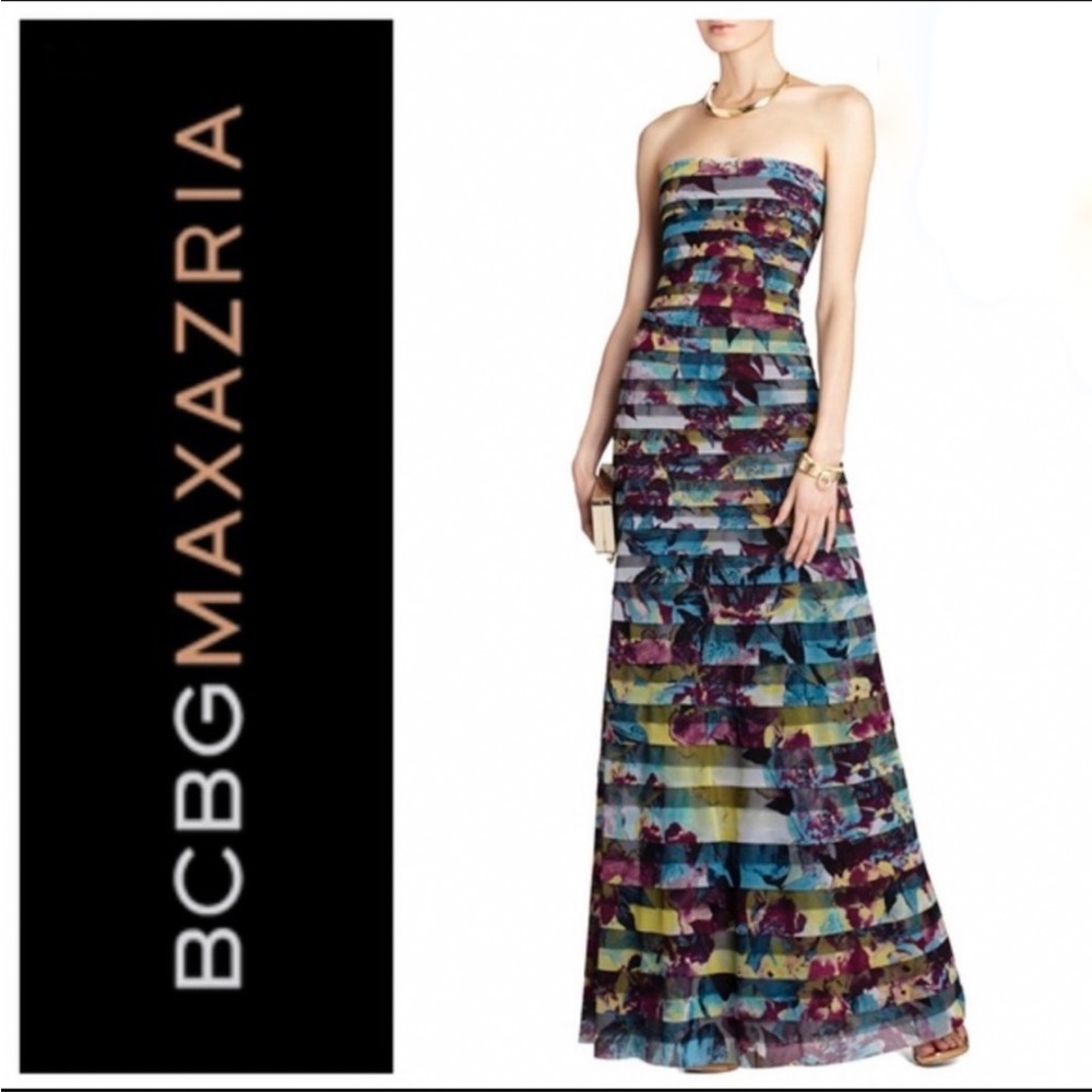 Bcbgmaxazria Dharma Dark Iris Combo Dress - Gem